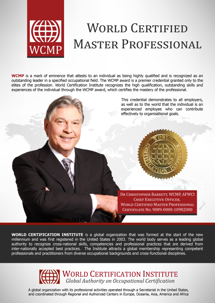 World Certified Master Professional - World Certification Institute ...
